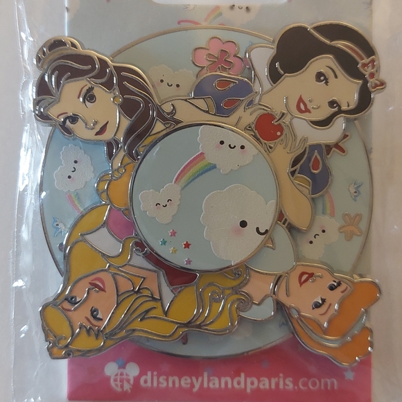 Disney | Jewelry | Disneyland Paris Princess Spinner Pin | Poshmark